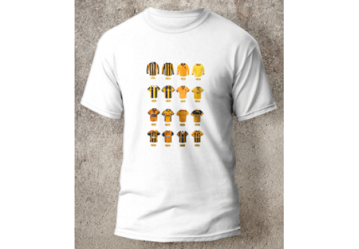 Hull City FC Retro Art Football Shirts T-Shirt - Sports Stadia Art