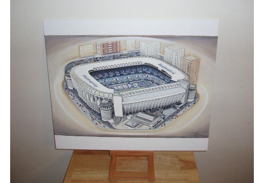 Bernabeu Stadium Fine Art Original Oil Painting - Real Madrid CF ...