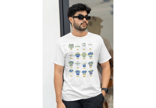 Warrington Wolves Rugby League Retro Art Shirts T-Shirt - Sports Stadia Art